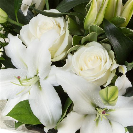 White Lilies & Roses